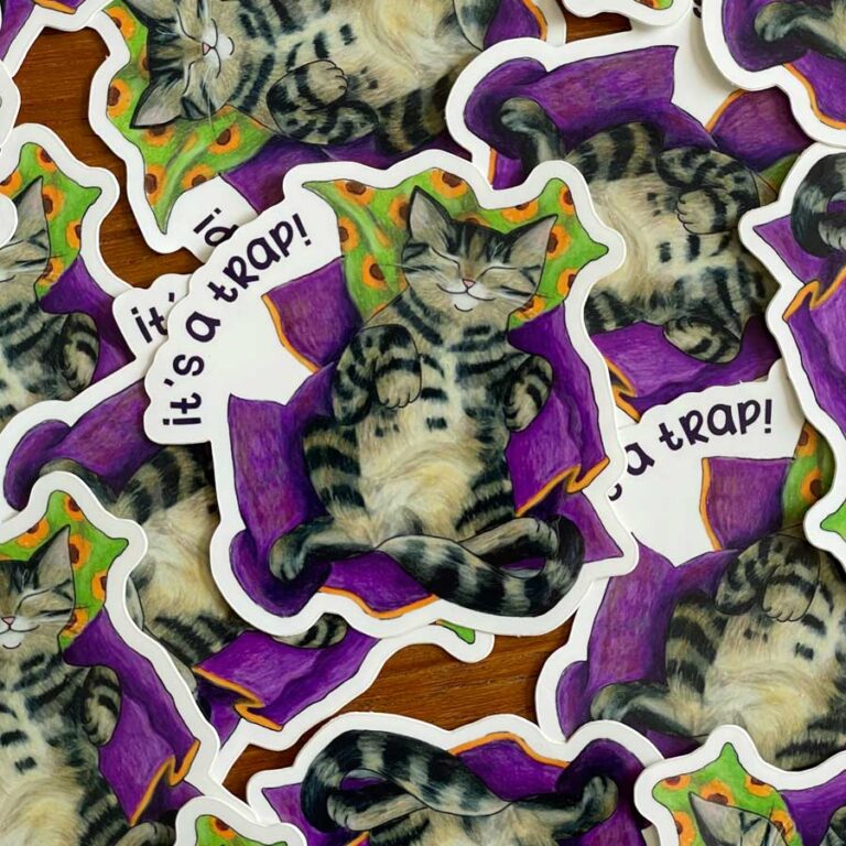 Sticker - It's a Trap Sassy Cat - ChromAddict